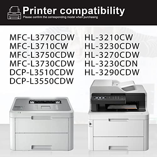ALUMUINK TN227BK/C/M/Y Super High Yield TN2274PK Compatible TN 227 TN-227 Toner Cartridge Set Replacement for Brother MFC-L3750CDW HL-L3210CW HL-L3290CD HL-L3230CDW Printer