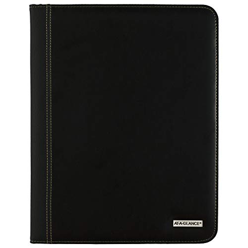 2022 Monthly Padfolio by AT-A-GLANCE, 9" x 11", Large, Executive, Black (7029005)