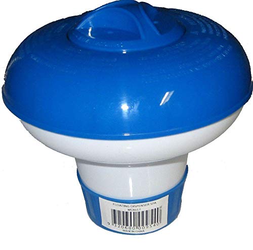 Intex 15ft X 48in Easy Set Pool Set with Filter Pump, Ladder, Ground Cloth & Pool Cover & HydroTools by Swimline Floating Mini Tablet Spa Chemical Dispenser