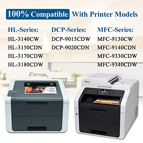 Compatible Toner Cartridge Replacement for Brother TN221BK TN221C TN221M TN221Y Work with MFC-9130CW HL-3170CDW HL-3140CW MFC-9330CDW Printer 5 Pack(2 Black, 1 Cyan, 1 Magenta, 1 Yellow)