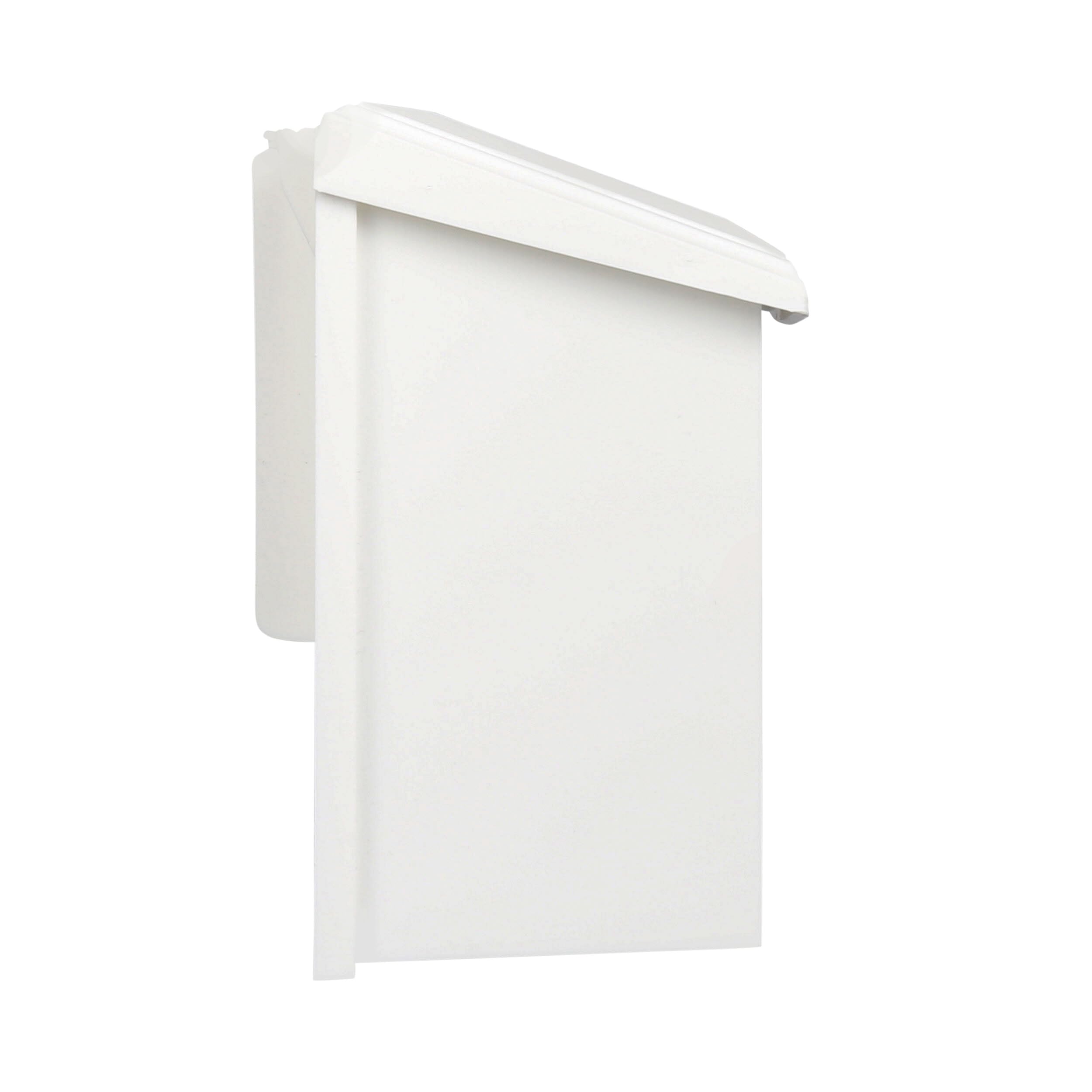 Architectural Mailboxes Windsor Plastic Wall Mount Mailbox, WMH00WAM, White, Small Capacity