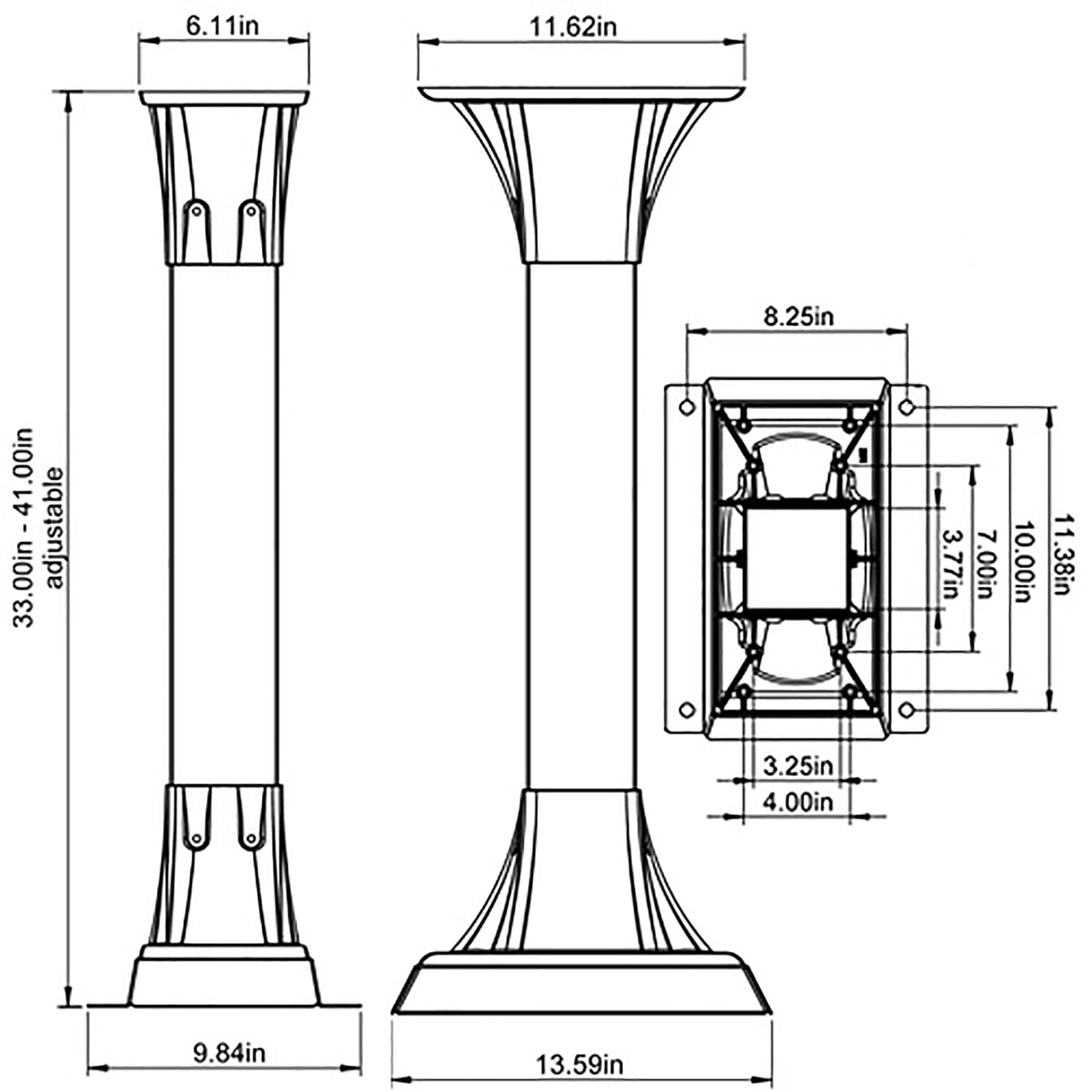 Architectural Mailboxes Callaway Aluminum Mailbox Post, Compatibility Code A, B, C, D, CP00WAM, White