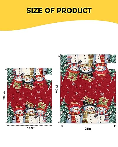 Christmas Tree Snowman Mailbox Cover Magnetic Red Christmas Snowman with Hat Post Box Cover Waterproof Durable Mailbox Wraps for Farmhouse Outdoor Garden Home Decor Standard Size 21 X 18in