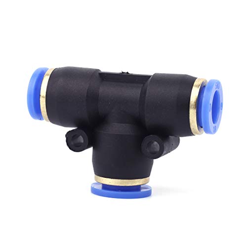 SNS Push to Quick Connect Tube Fitting 5/16" Tube OD Union Tee Type Plastic(10 PCS) SPE-5/16