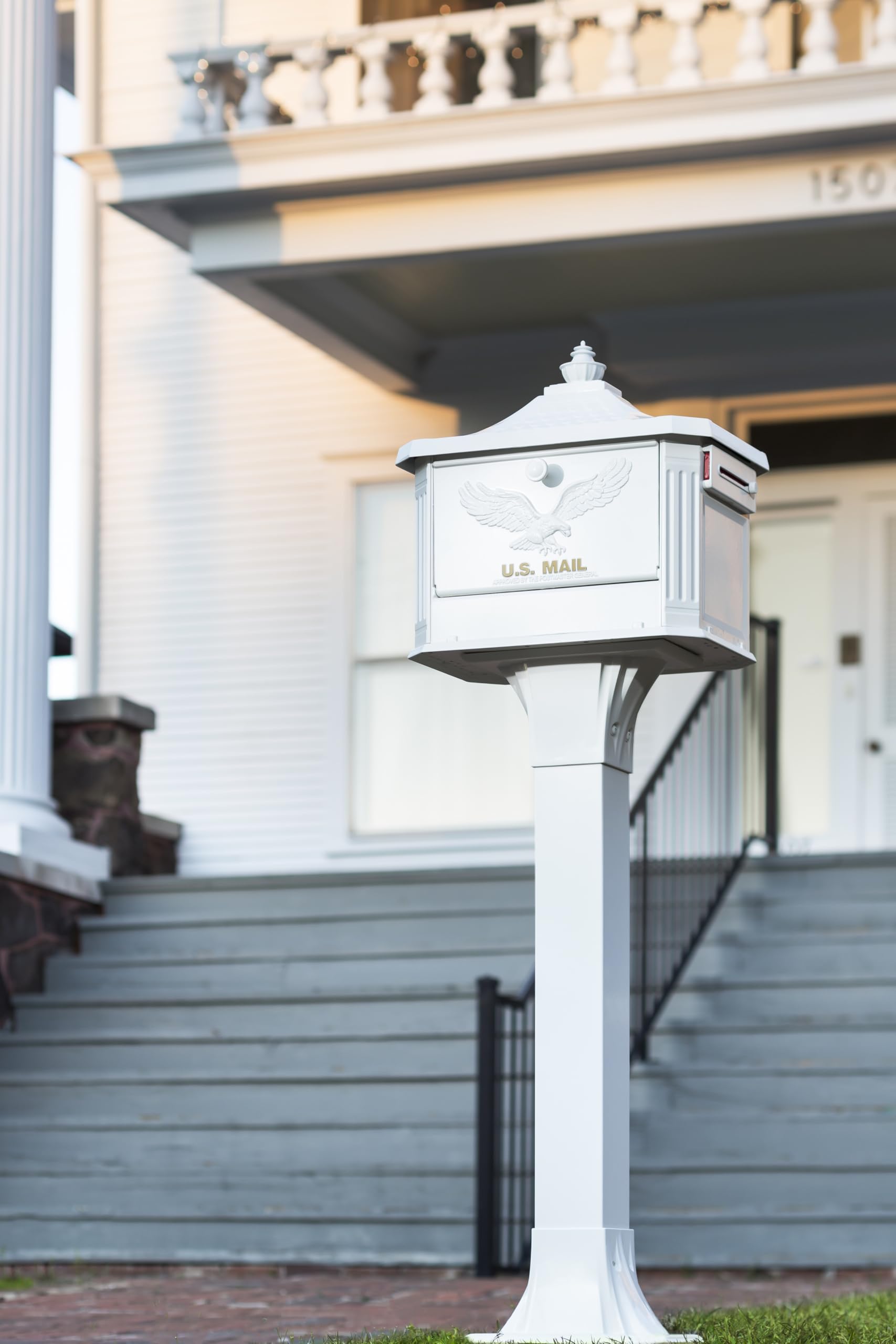 Architectural Mailboxes Callaway Aluminum Mailbox Post, Compatibility Code A, B, C, D, CP00WAM, White