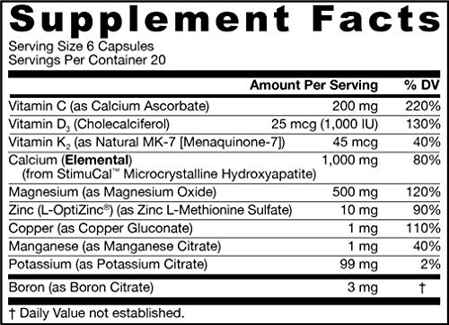 Jarrow Formulas BoneUp - 120 Capsules - Micronutrient Formula for Bone Health - Supplement Includes Natural Sources of Vitamin D3, Vitamin K2 (as MK-7) & Calcium - 60 Servings (Packaging May Vary)