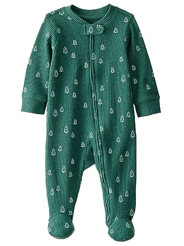 little planet by carter's unisex-baby Sleep and Play made with Organic Cotton, Green Tree, 3 Months