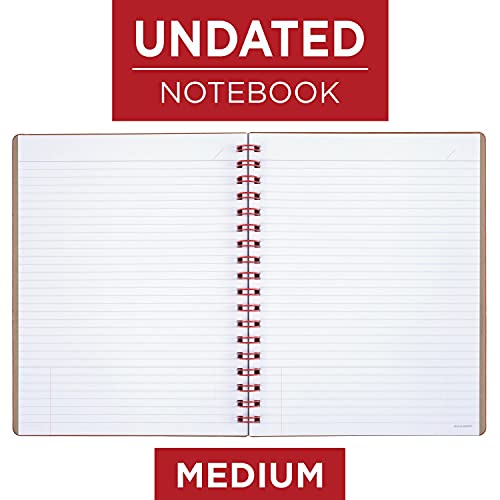 AT-A-GLANCE Notebook, Twinwire, Ruled, 80 Sheets, 9-1/2 x 7-1/4", Collection, Tan/Red (YP14007)