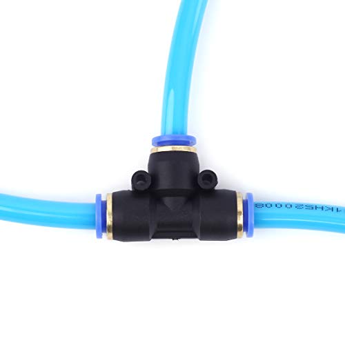SNS Push to Quick Connect Tube Fitting 5/16" Tube OD Union Tee Type Plastic(10 PCS) SPE-5/16