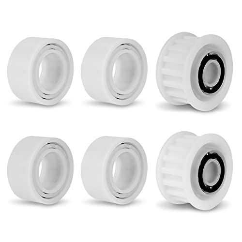 Guide Wheels 4 Pack with 2 Pack Pulley Gears Replacement Parts 3884997-R6 Compatible with Maytronics Dolphin,Nautilus CC Plus Fits M200/M400/M500 &Dx3/Dx4/Dx6 Premier Pool Cleaner Accessories