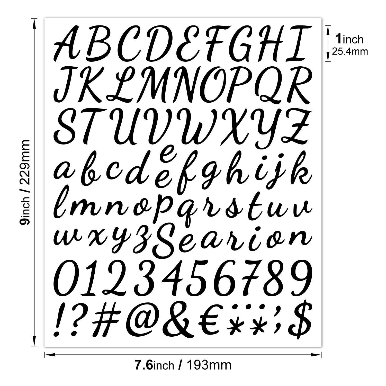 760pcs 10 Sheets Self Adhesive Vinyl Letters Numbers Kit, (black) Cursive Mailbox Numbers Sticker for Mailbox, Signs, Window, Door, Cars, Trucks, Home, Business, Address Number (1inch, 10 Black Set)