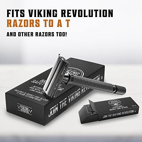 50 Count Double Edge Razor Blades - Men's Safety Razor Blades for Shaving - Platinum Japanese Stainless Steel Double Razor Shaving Blades for Men for a Smooth, Precise and Clean Shave