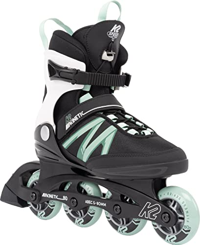 K2 Kinetic 80 Pro Inline Skates Womens Sz 10 Black/Sage
