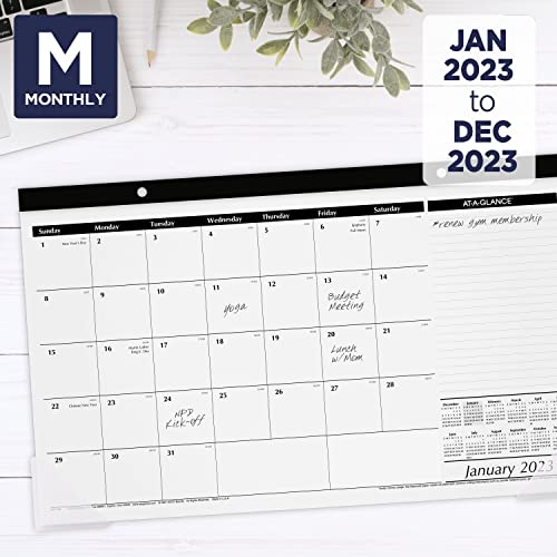 AT-A-GLANCE 2023 Desk Calendar, Desk Pad Calendar, 17-3/4" x 11", Compact (SK1400)