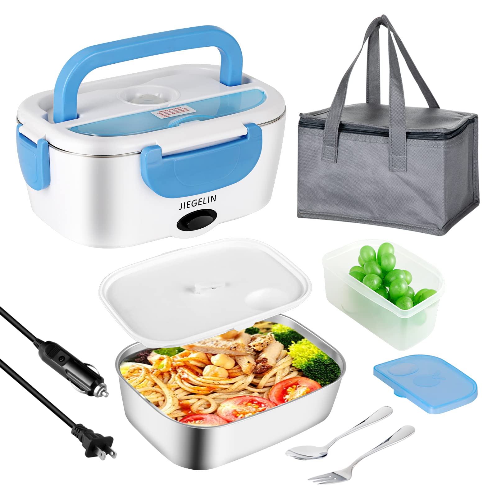 JIEGELIN electric lunch box for adults food heater,loncheras electricas para calentar almuerzo,bento box adult hot lunch box self heating portable food warmer for working men for car