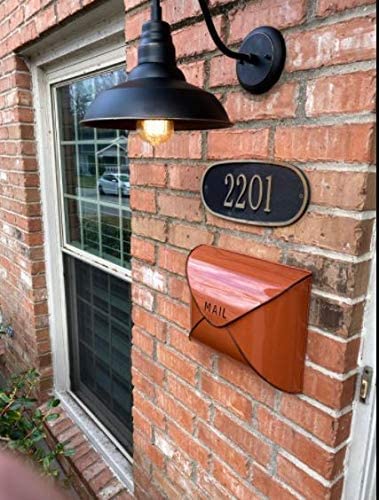NACH Wall Mount Mailboxes for Outside, 12.5 x 5 x 10 inch Terracotta Wall Mailboxes for Outside, Waterproof Mailboxes for Outside - Envelope Mailbox