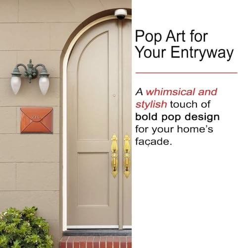 NACH Wall Mount Mailboxes for Outside, 12.5 x 5 x 10 inch Terracotta Wall Mailboxes for Outside, Waterproof Mailboxes for Outside - Envelope Mailbox
