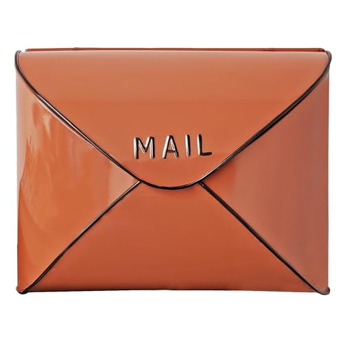NACH Wall Mount Mailboxes for Outside, 12.5 x 5 x 10 inch Terracotta Wall Mailboxes for Outside, Waterproof Mailboxes for Outside - Envelope Mailbox