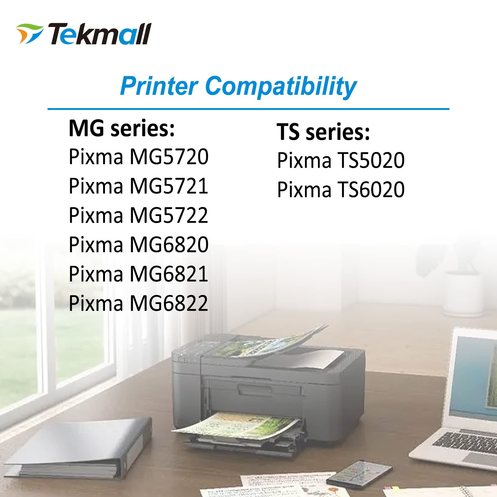 Tekmall Compatible C A K E Ink Cartridges PGI-270XL CLI-271XL 270 Ink 271 Work with PIXMA TS5020, TS6020, MG6821,MG5720, MG5721,MG5722,MG6820,MG6822 Printers--5 Packs(No Grey)