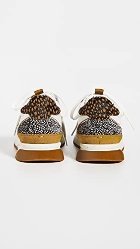 Madewell Kickoff Trainer Sneakers in Leather and Spot Mix Calf Hair Olive Grove Multi Spot Dot 6.5 M