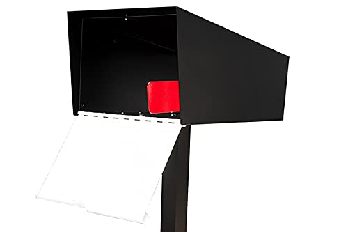 Modern Mailbox, Post Mount Modern Mailbox, Mid Century Mailbox, Vintage Mailbox, Retro Mailbox, Midcentury Mailbox, Contemporary Mailbox (Black/Robin Egg Without Post)