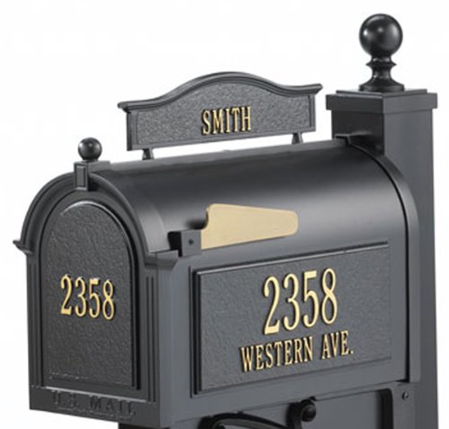 Whitehall Products 16305 Ultimate Mailbox Package, Black
