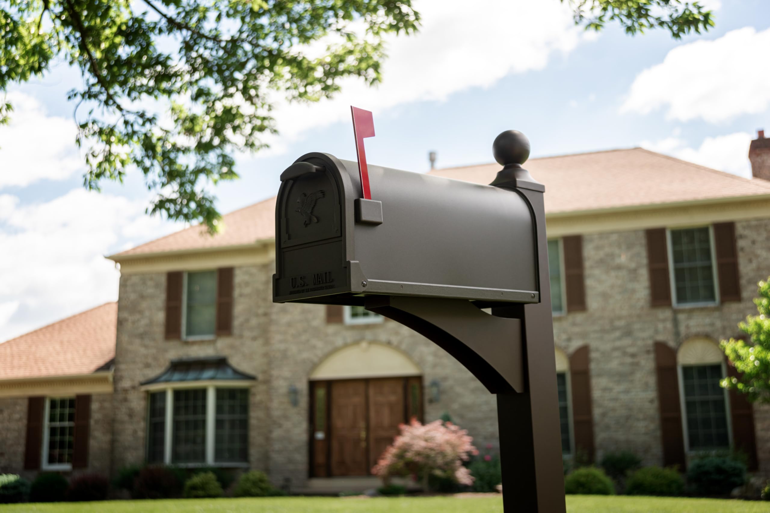 Architectural Mailboxes Landover Aluminum Mailbox Post, Venetian Bronze