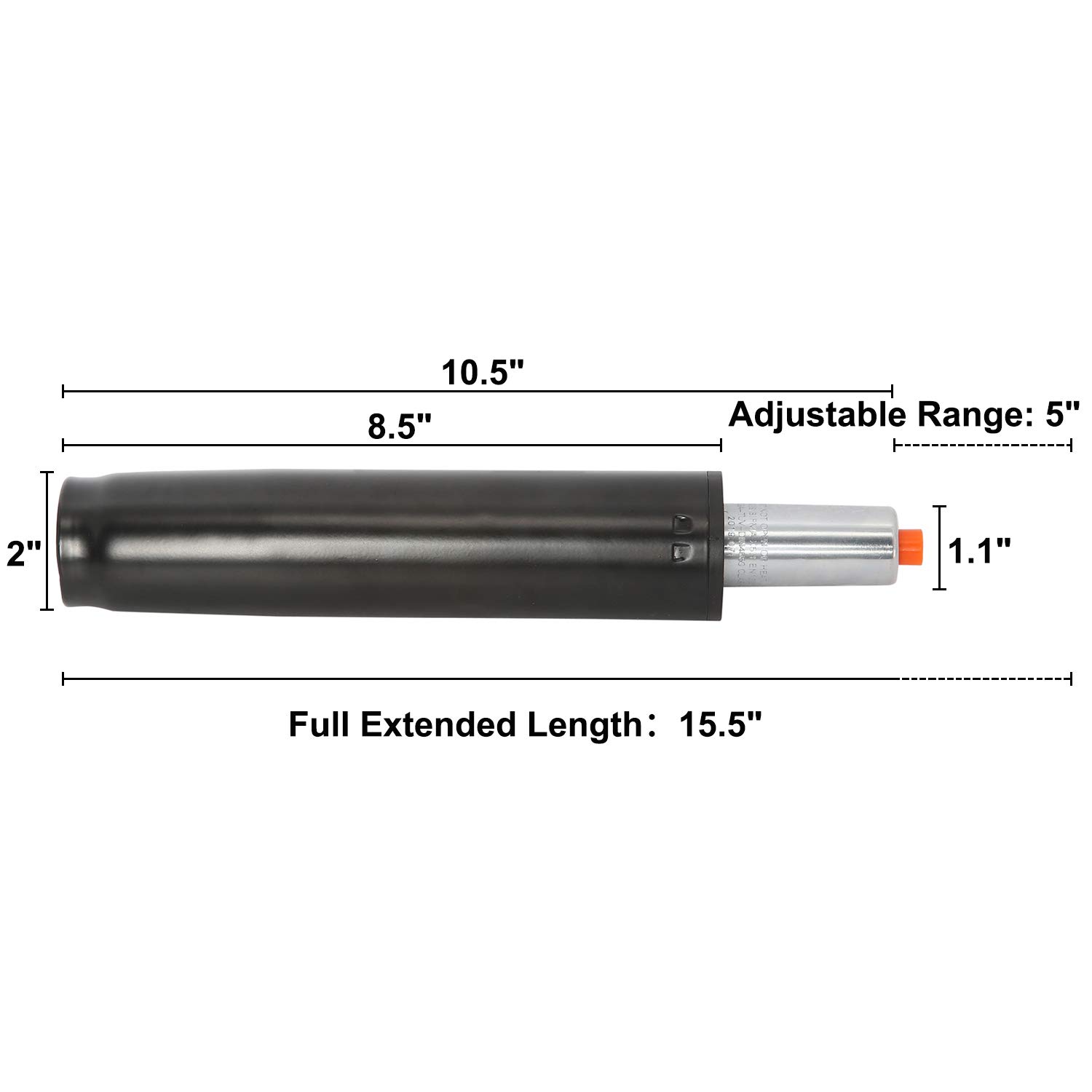 Homend Black Office Chair Gas Lift Cylinder Replacement Universal Size Heavy Duty Gas Cylinder for Chairs