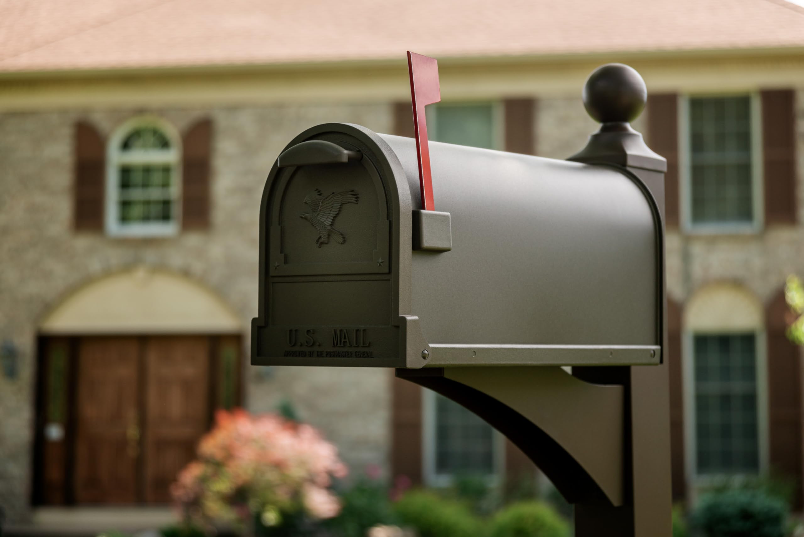 Architectural Mailboxes Landover Aluminum Mailbox Post, Venetian Bronze