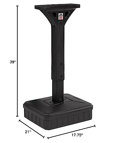 American Home Dig-Free Universal Mailbox Post for Standard Mailboxes - No Digging Needed Mailbox Post - Black