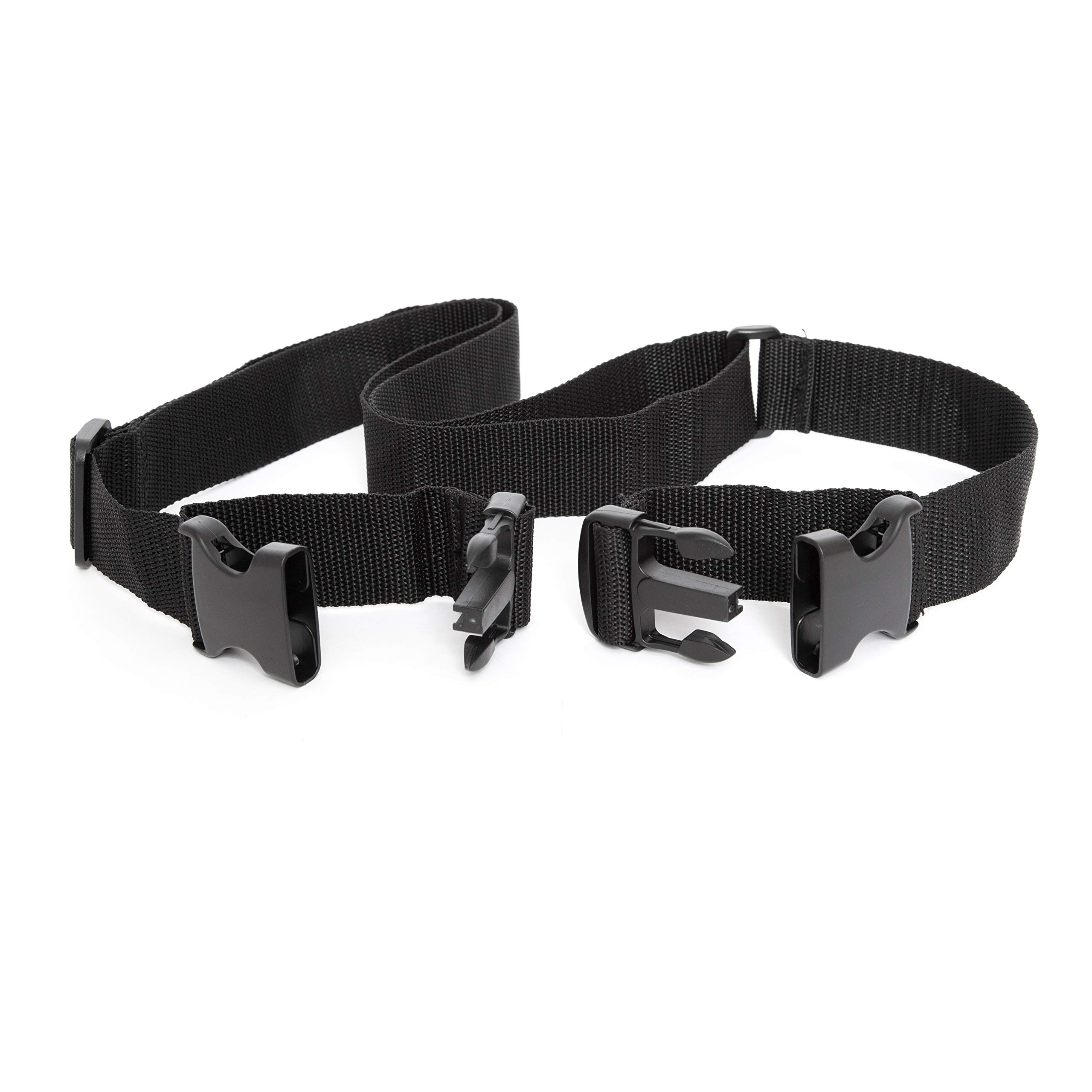 MacSports Universal Buckle Straps for Collapsible Folding Outdoor Utility Wagon, Adjustable Design, 1-Inch Belt Loading Tightening Straps (Black)
