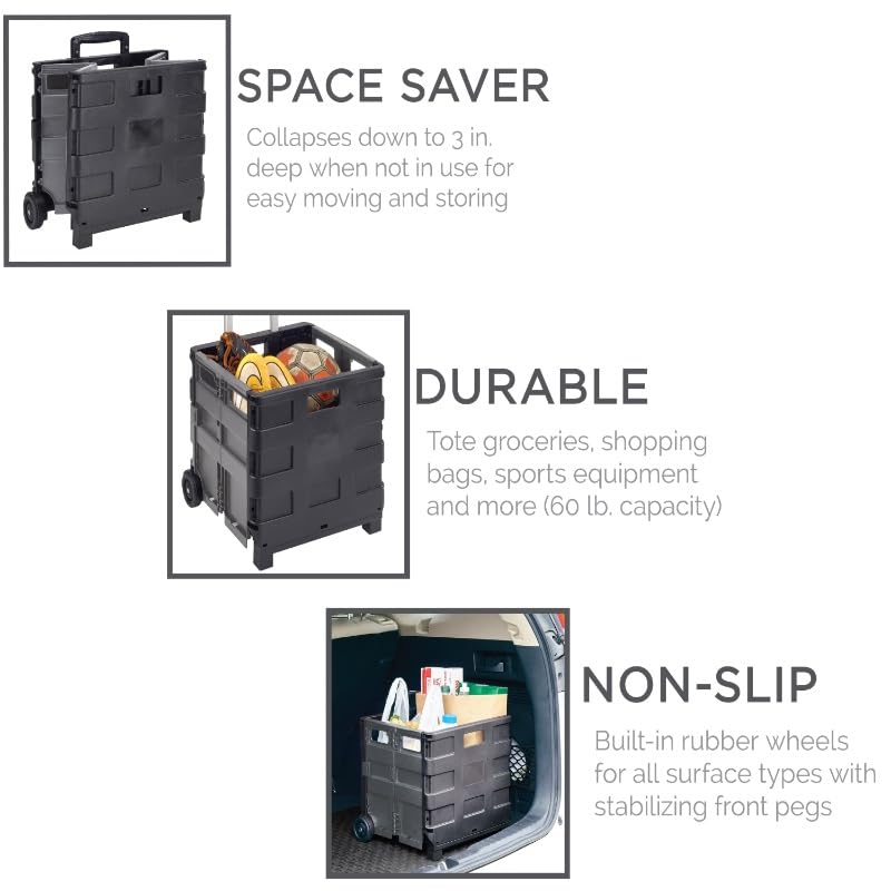SCKTFS Simplify Tote Collapsible Utility Cart carro multiusos con ruedas carrito plegable con ruedas