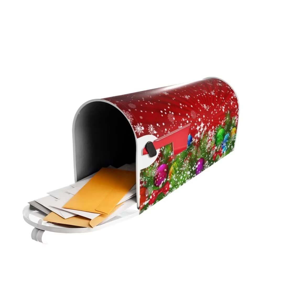 Sunshineyan Welcome Mailbox Cover Magnetic Standard Size 18" X 21", Spring Wreath Buffalo Plaid Mailbox Wraps Post Letter Box Cover Garden Yard Outdoor Decorations