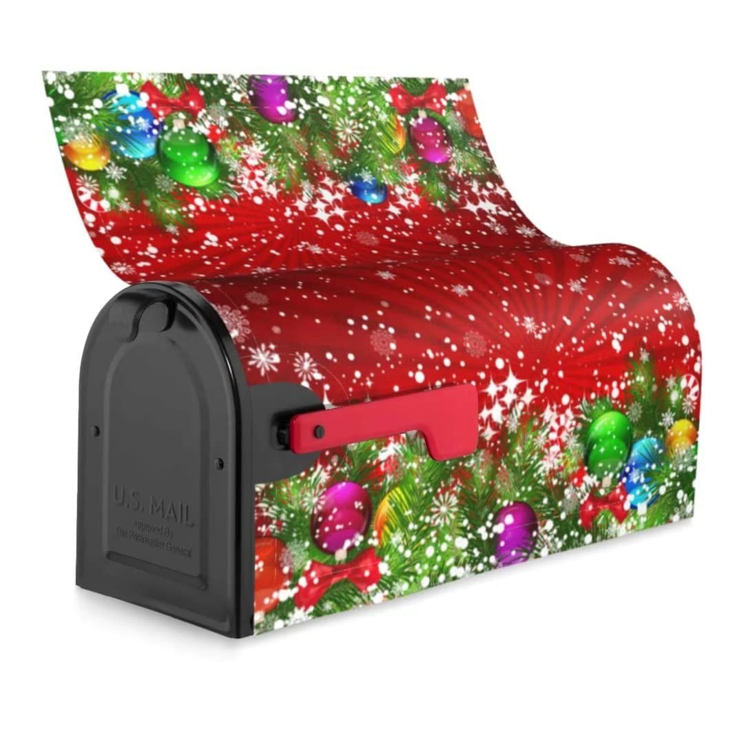 Sunshineyan Welcome Mailbox Cover Magnetic Standard Size 18" X 21", Spring Wreath Buffalo Plaid Mailbox Wraps Post Letter Box Cover Garden Yard Outdoor Decorations