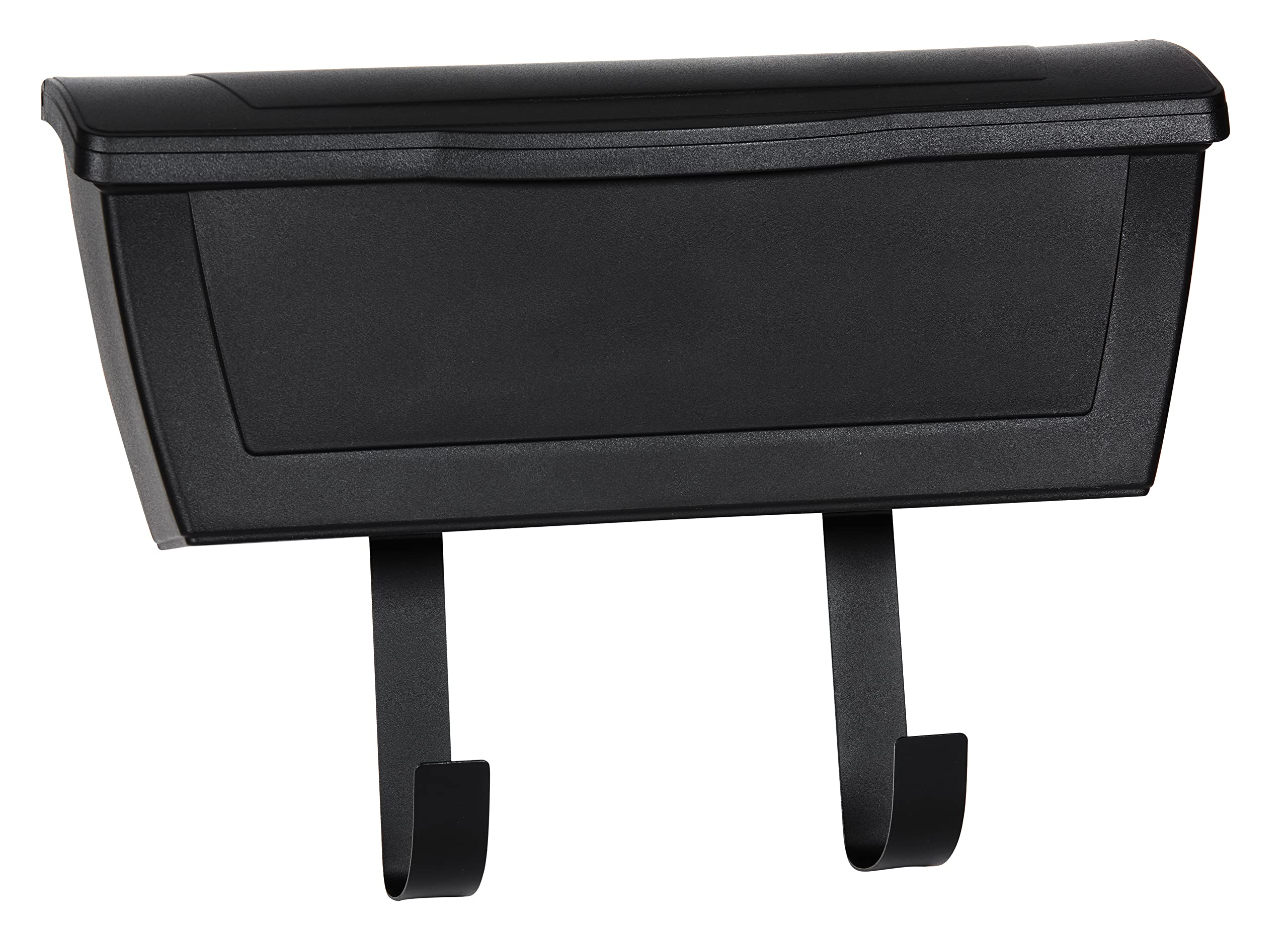 Small Plastic Mailbox for Outside Porch, Easy to Install Wall Mount, Lightweight, Heavy Duty, Rustproof, Maintenance-Free Horizontal Mail Box for House - Made in Canada - 15.5” x 4” x 6.25” (Black)