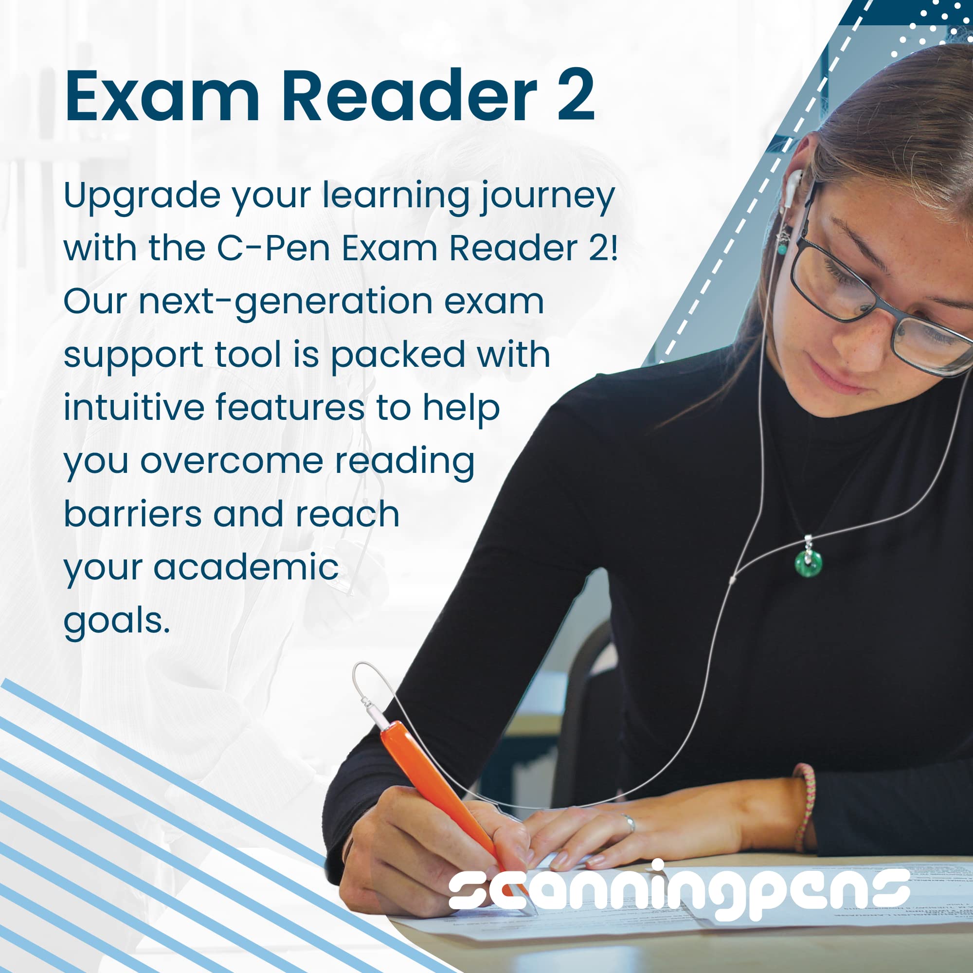 C Pen Text to Speech Exam Reader 2 - OCR Text to Speech Scanning Device for Tests, Reading & Literacy | 10+ Languages | Assistive Tool for Dyslexia & Learning Differences for Tests | Windows & Mac