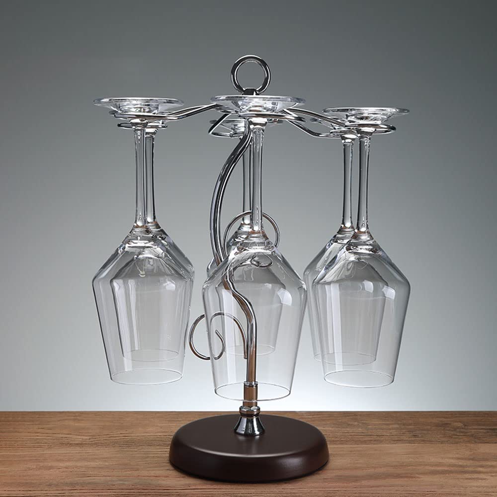 ZYZMH Wine Glass Rack Upside Down High Cup Rack Home Wine Glass Hanging European Wine Glass Rack Cup Rack Ornaments (Color : D, Size : 1 pcs)