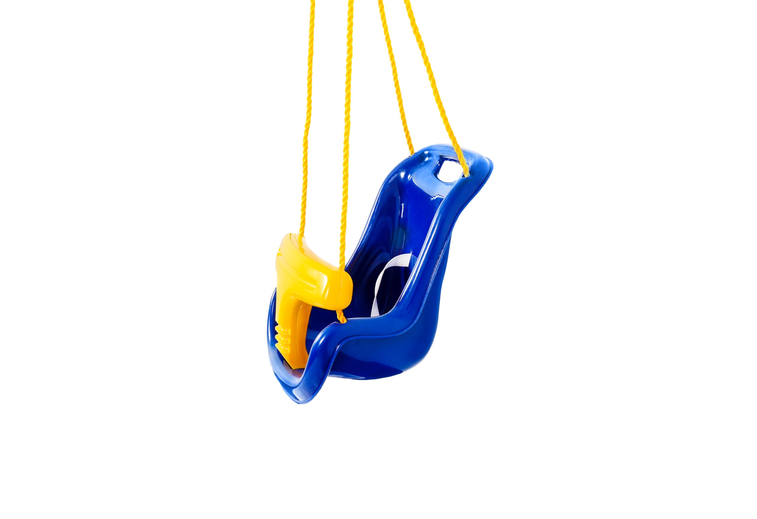 Gorilla Playsets 04-0032-G High Back Plastic Infant Swing with Yellow T Bar & Rope, Green