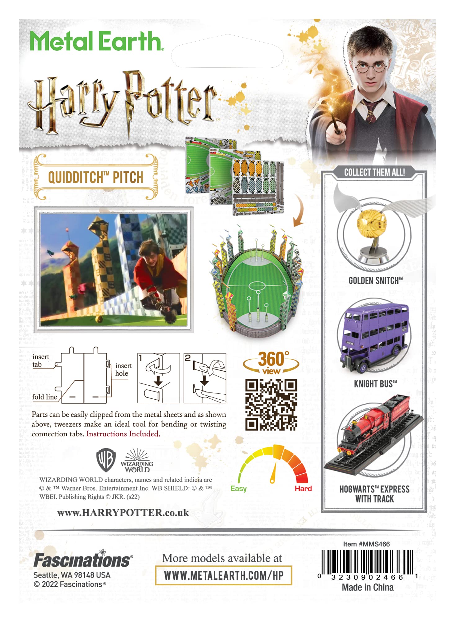 Metal Earth Harry Potter Quidditch Pitch 3D Metal Model Kit Fascinations