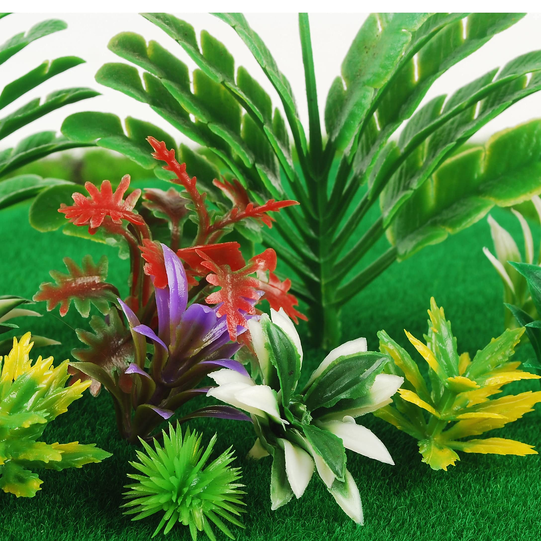 NWFashion 130PCS Model Trees Miniature Plants Fairy Garden Artificial Trees Railroad Scenery(Tree)