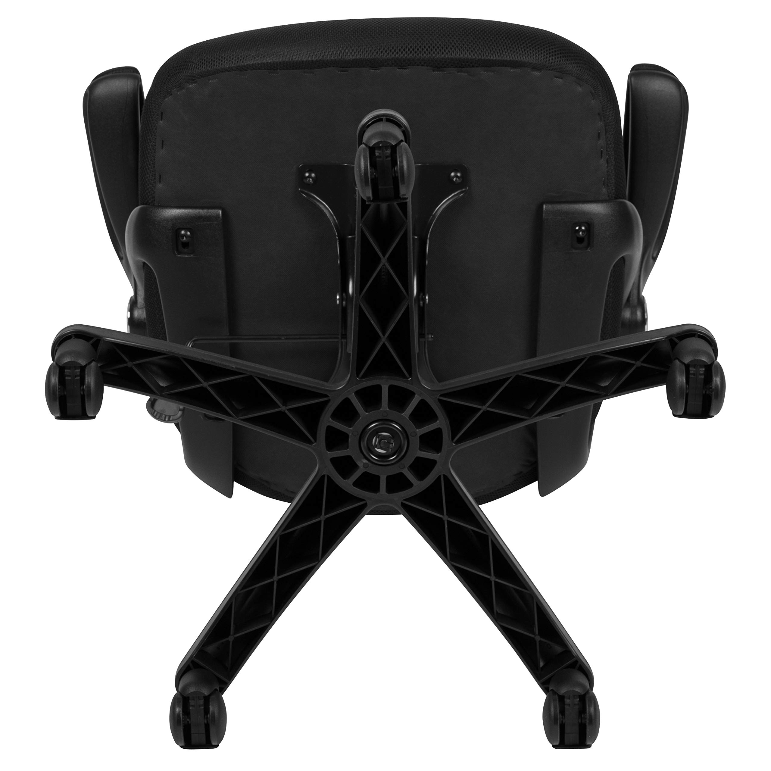 Flash Furniture High Back Black Mesh Ergonomic Swivel Office Chair with Black Frame and Flip-up Arms