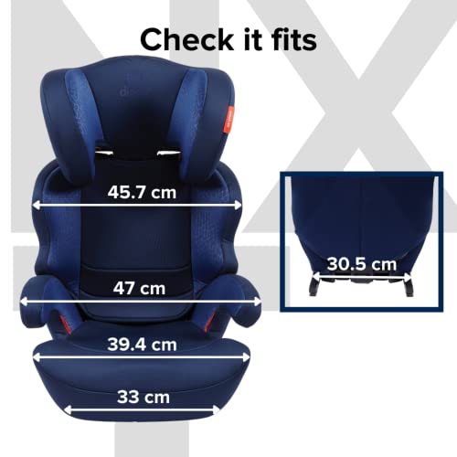 Diono Everett NXT High Back Booster Car Seat with Rigid Latch, Lightweight Slim Fit Design, 8 Years 1 Booster Seat, Blue