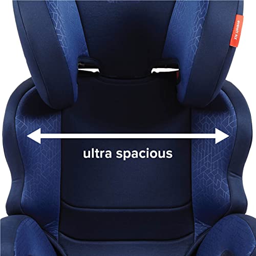 Diono Everett NXT High Back Booster Car Seat with Rigid Latch, Lightweight Slim Fit Design, 8 Years 1 Booster Seat, Blue