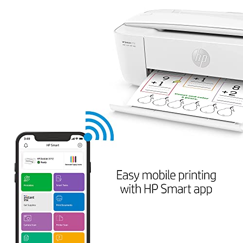HP DeskJet 3772 All-in-One Wireless Color Inkjet Printer, Scan and Copy, Instant Ink Ready, T8W88A (Renewed)