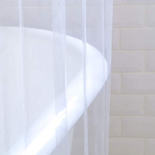 Kent & West - USA Made PEVA Shower Curtain Liner | PVC Free | Clear & Durable | Metal Grommets | 9 Gauge | Bottom Magnets | 72" W x 84" H (Extra Long)