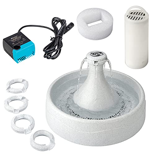 PetSafe Drinkwell 360 Multi Pet Drinking Fountain - Customizable Automatic Water Dispenser for Cats and Dogs - 128 oz Fresh, Filtered Water Capacity for Healthy Pets - Filter Included