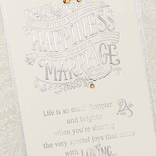 Hallmark Wedding Card, Bridal Shower Card (Wishing You Happiness in Your Marriage)