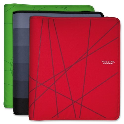Five Star 29058 8-1/2" X 11" 3 Ring Zipper Binder Assorted Colors