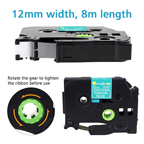 Greateam Label Tape 12mm Compatible with Brother TZe TZ Tape TZe-335/T535/MQL35, P-Touch 12mm 0.47 Inch Label Maker Tape Use for Brother P-Touch PT-D210 PT-D400 PT-D600 PT-H110 PT-1280 PT1290, 3-Pack
