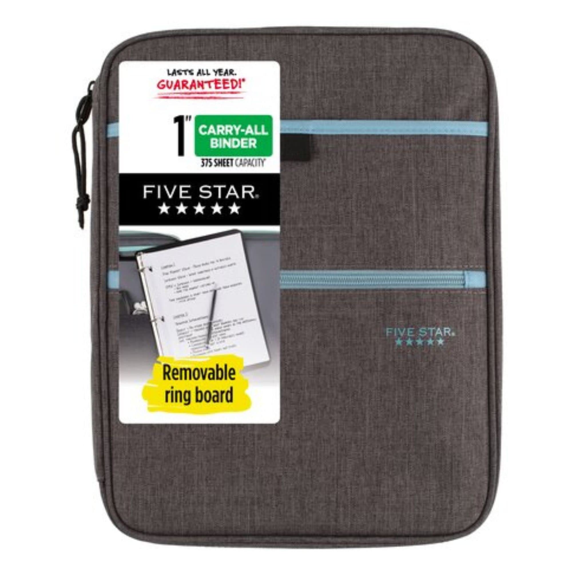 Five Star Carry-All Zipper Binder: 1 in. / 375 Sheet Capacity (Blue)